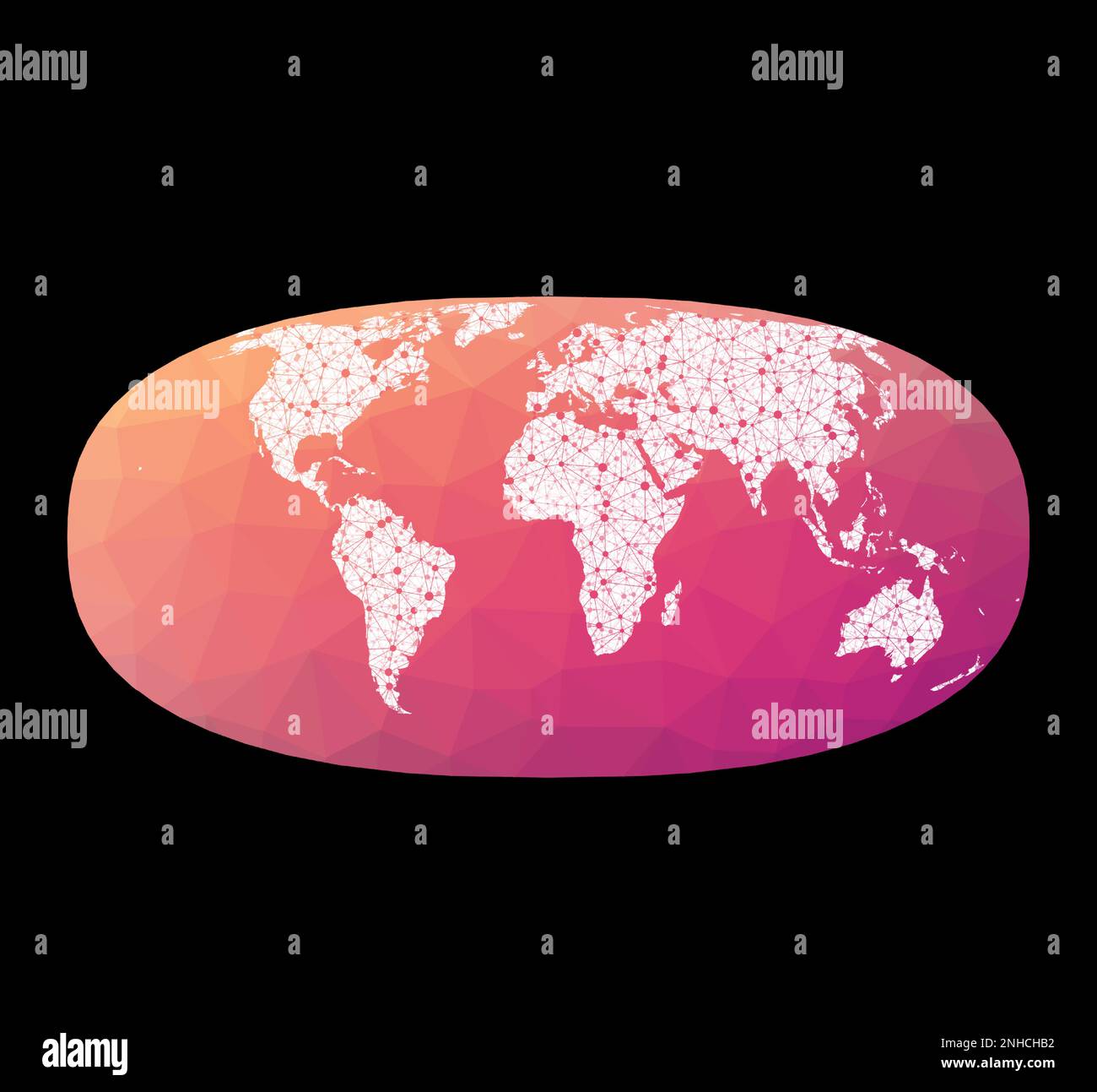 World Network Map Waldo R Toblers Hyperelliptical Projection Wired Globe In Hyperelliptical