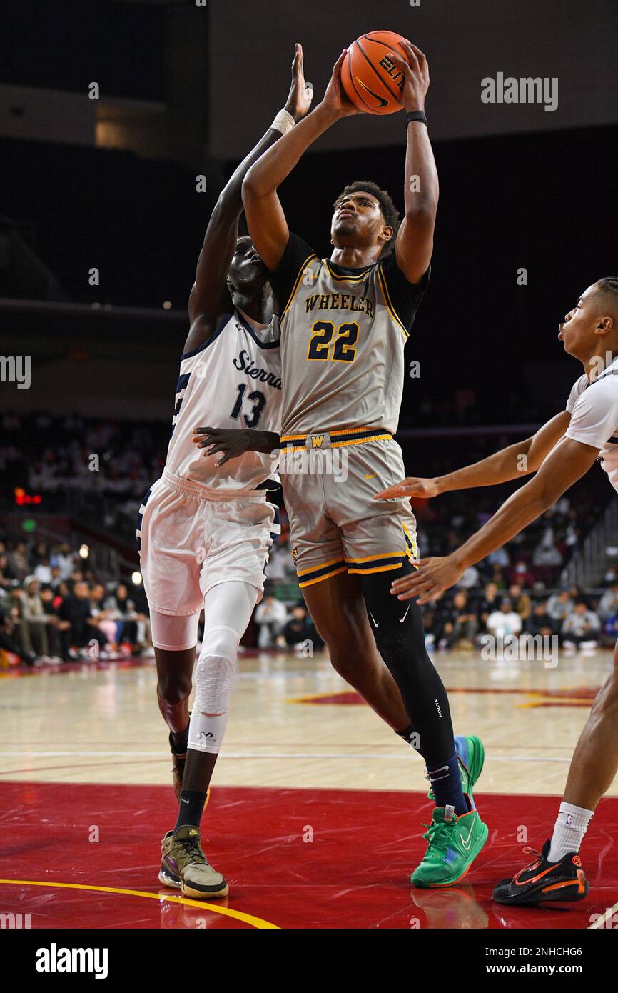 LOS ANGELES, CA - JANUARY 07: Wheeler forward Arrinten Page drives to ...