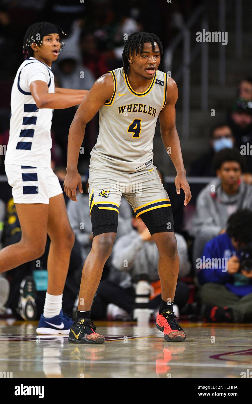 LOS ANGELES, CA - JANUARY 07: Wheeler guard Isaiah Collier looks on ...