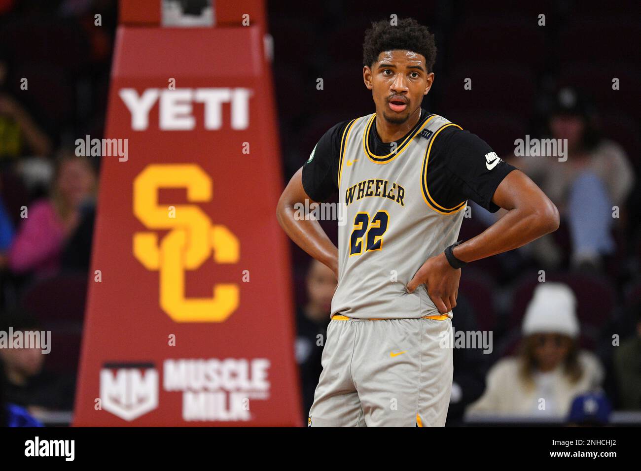 LOS ANGELES, CA - JANUARY 07: Wheeler forward Arrinten Page looks on ...