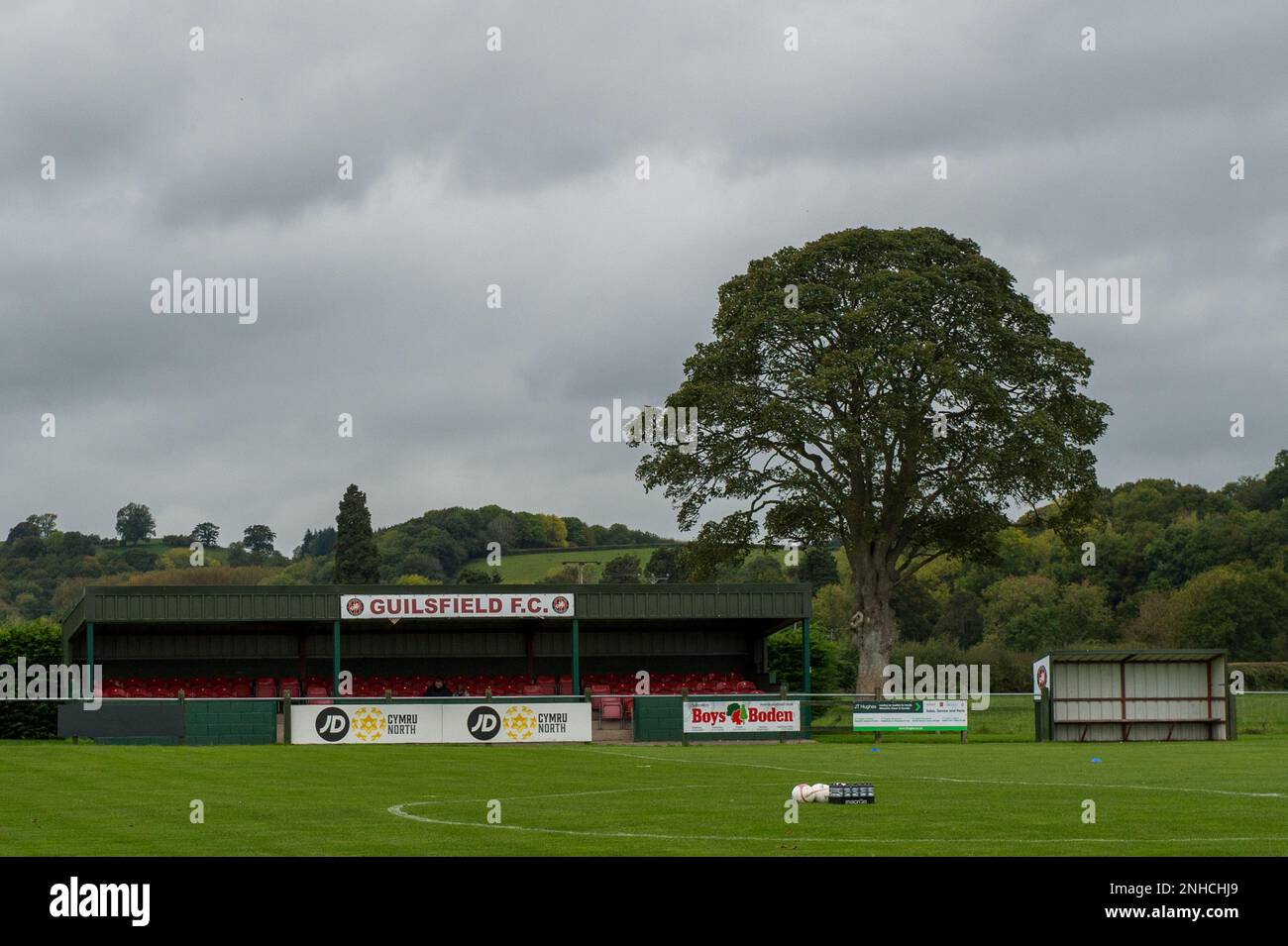 GUILSFIELD, WALES - 23 October 2021: JD Cymru North league fixture ...