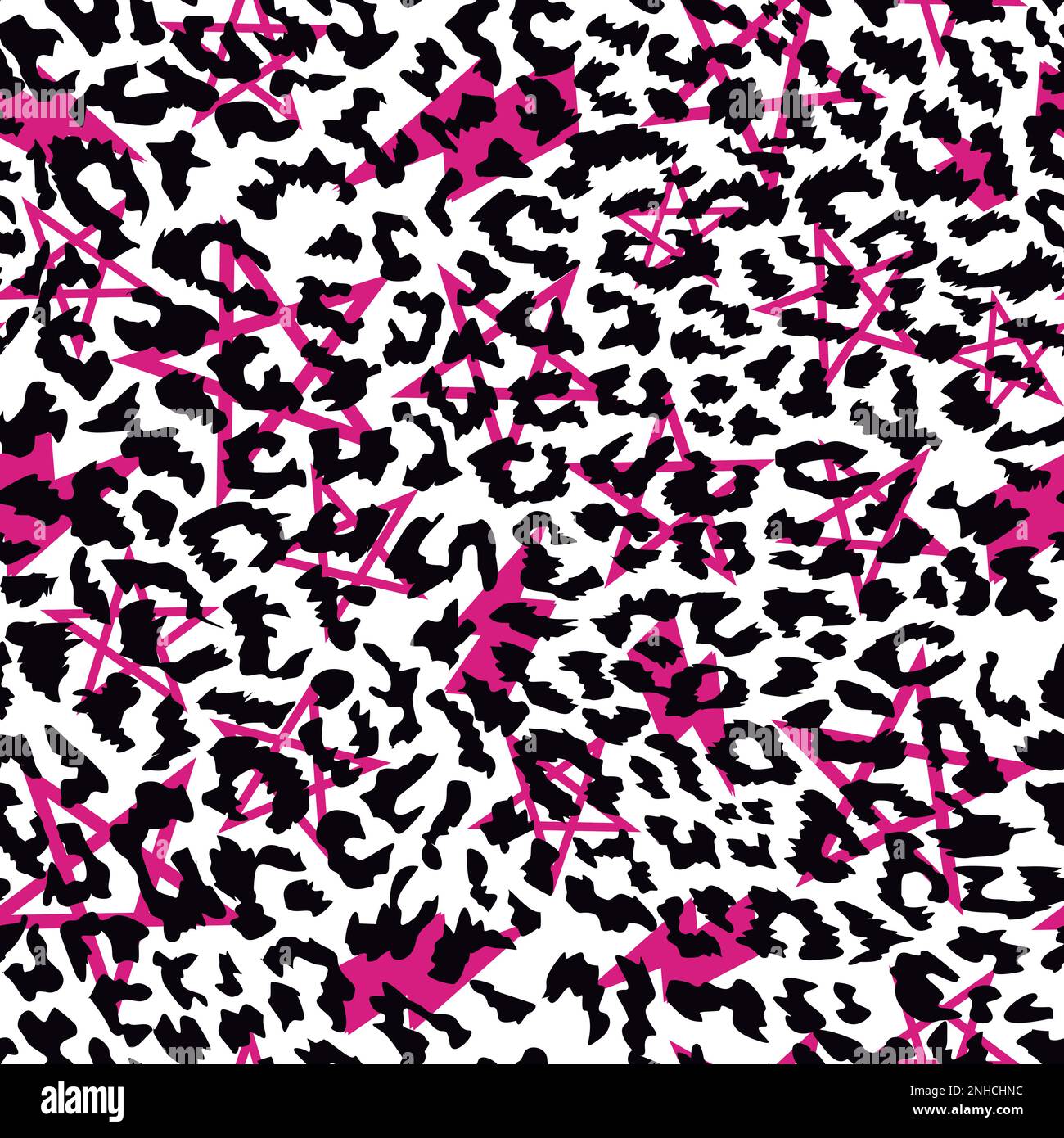 pattern seamles of animal print design with stars and thunder symbols ...