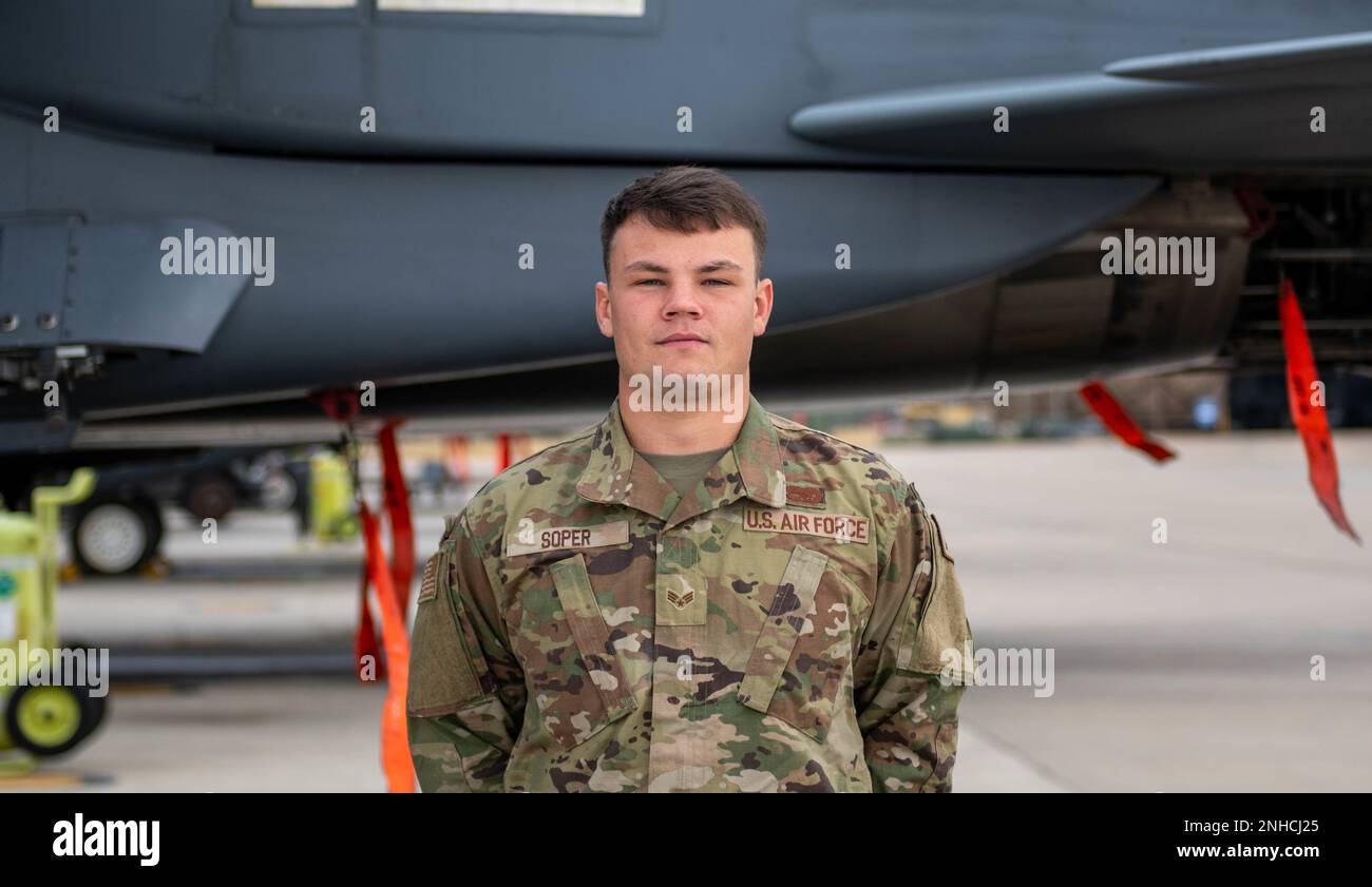 U.S. Air Force Senior Airman Caden Soper, 492nd Aircraft Maintenance ...