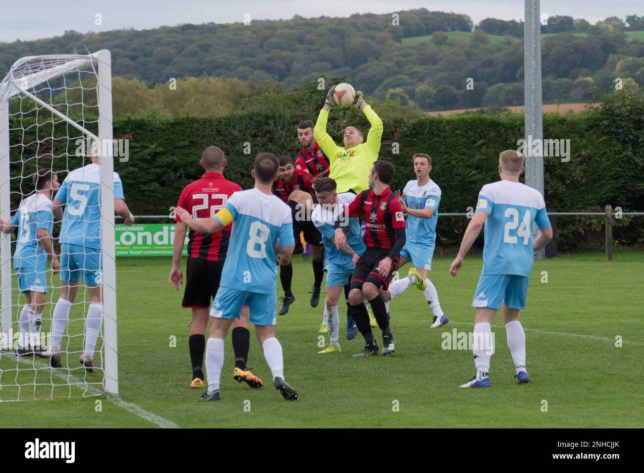 GUILSFIELD, WALES - 23 October 2021: JD Cymru North league fixture ...