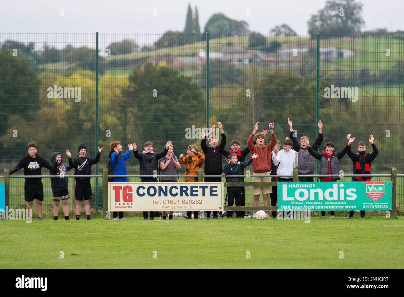 GUILSFIELD, WALES - 23 October 2021: JD Cymru North league fixture ...
