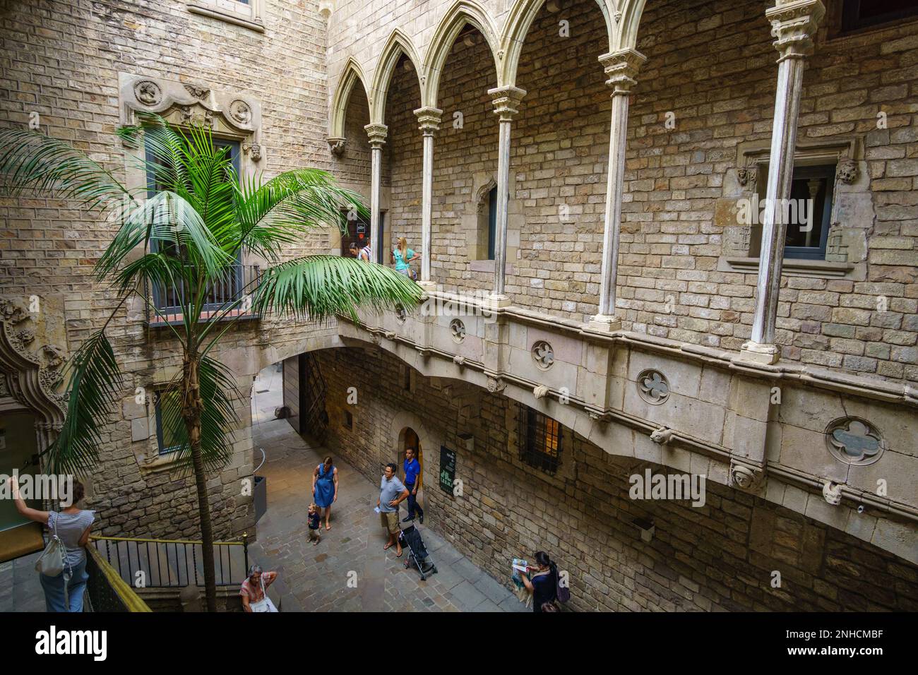 Panoramic view of the interior of Museu Picasso de Barcelona.The museum ...