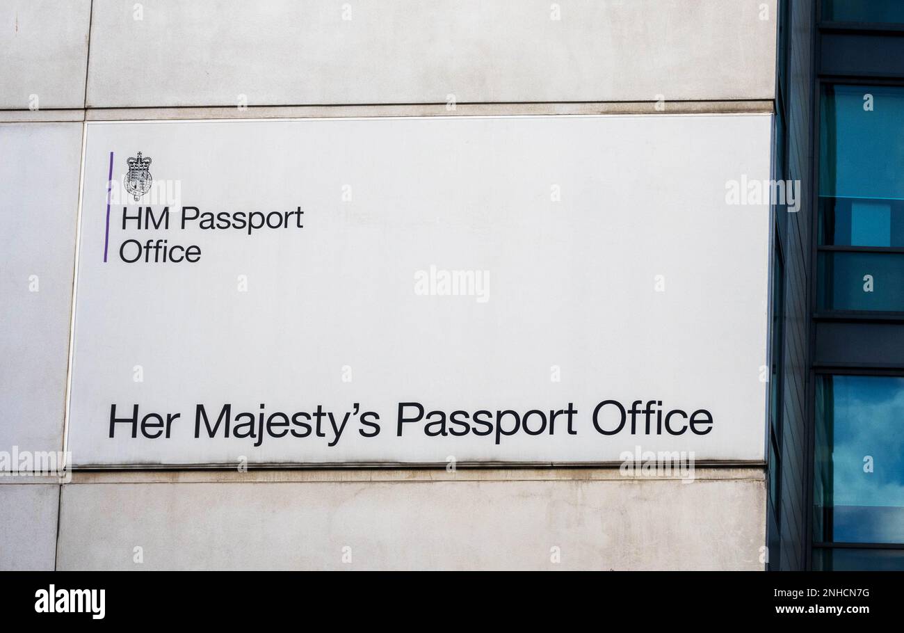 Hm passport office sign hi-res stock photography and images - Alamy