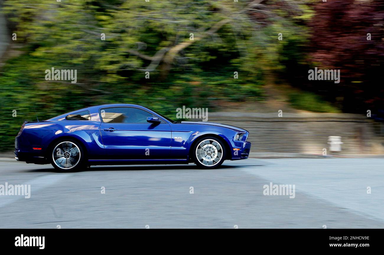 The Ford Mustang speeds down Taylor Street, as the chase scene is ...