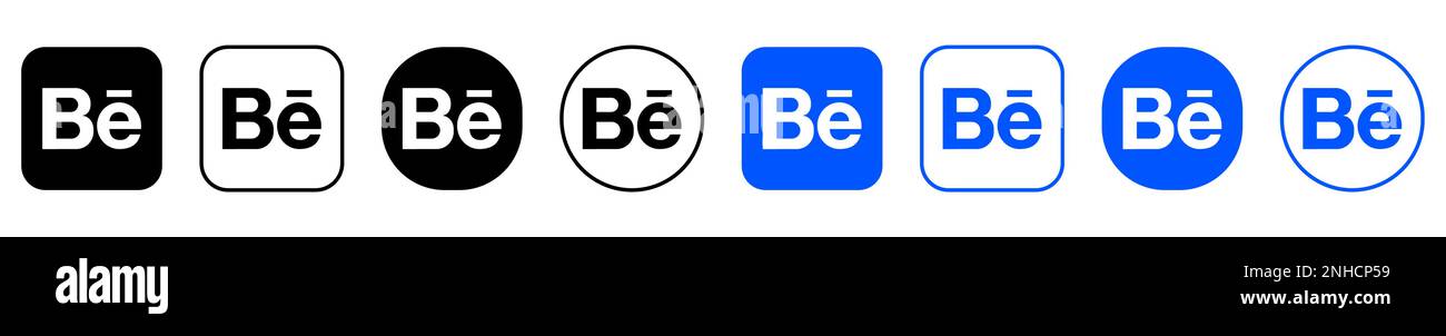 Set of Behance logos. Vector icons Stock Vector Image & Art - Alamy