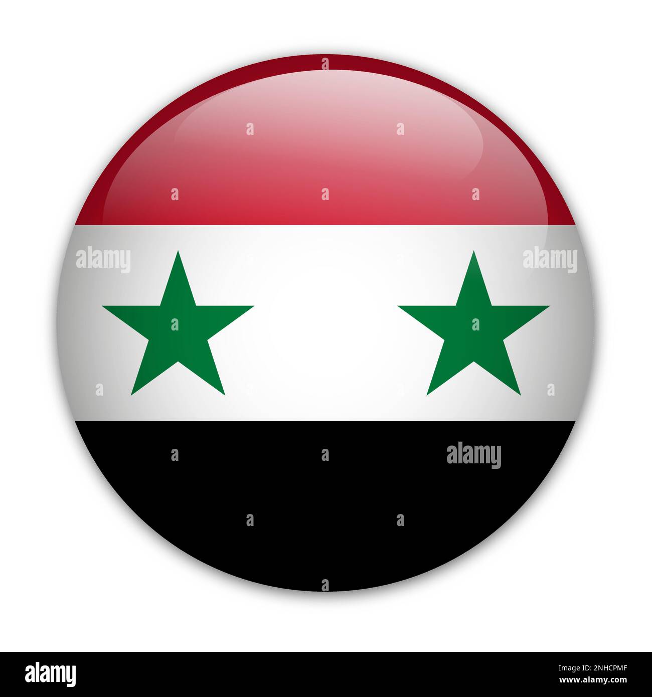 Syria circle flag. Symbol of patriotism and freedom. Symbol for website ...