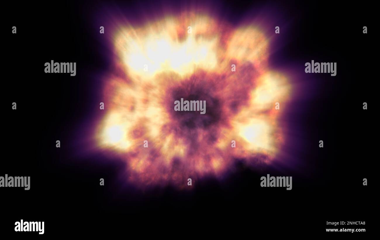 fire flame explosion in space, abstract illustration Stock Photo - Alamy