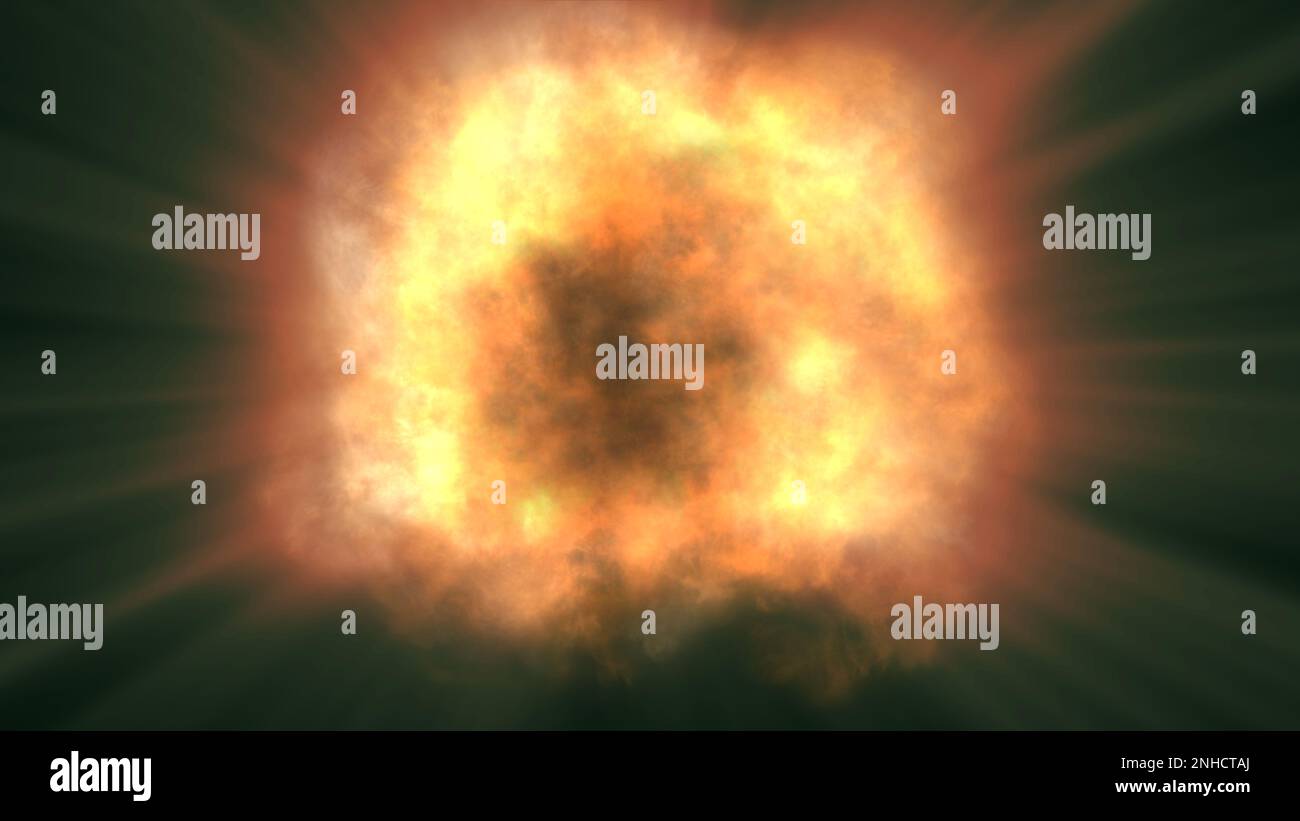 fire flame explosion in space, abstract illustration Stock Photo - Alamy