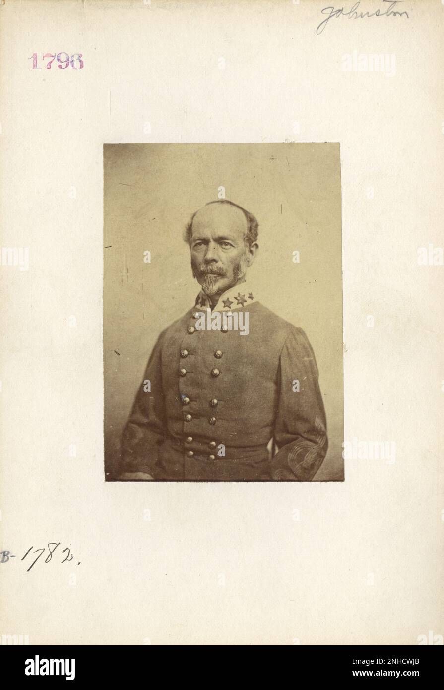 Gen. Joseph E. Johnston, CSA 19th Century Mathew Brady, Quartermaster ...