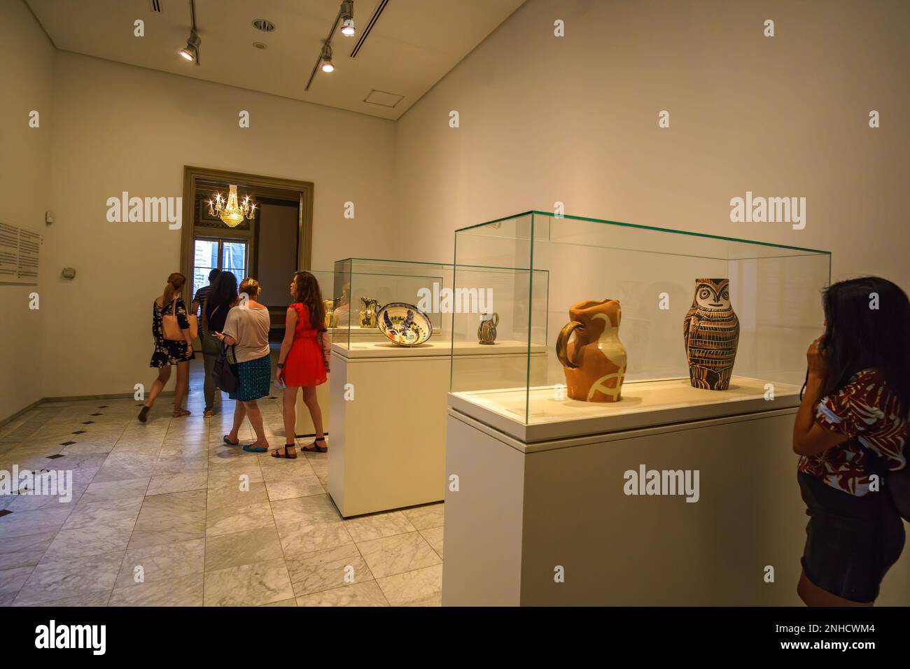 Panoramic view of the interior of Museu Picasso de Barcelona.The museum ...