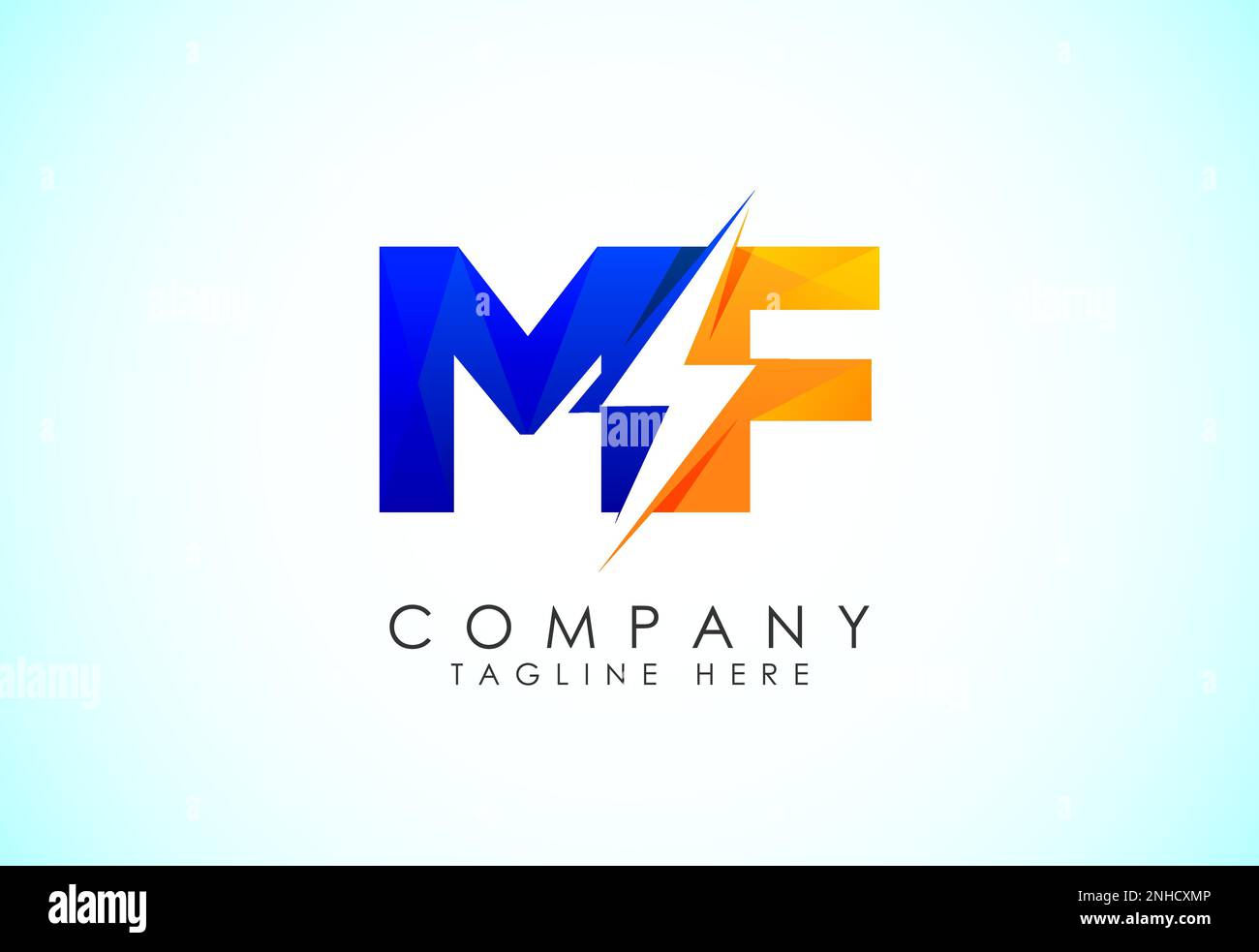 Initial Letter M F Logo Design Vector Template. Graphic Alphabet Symbol ...