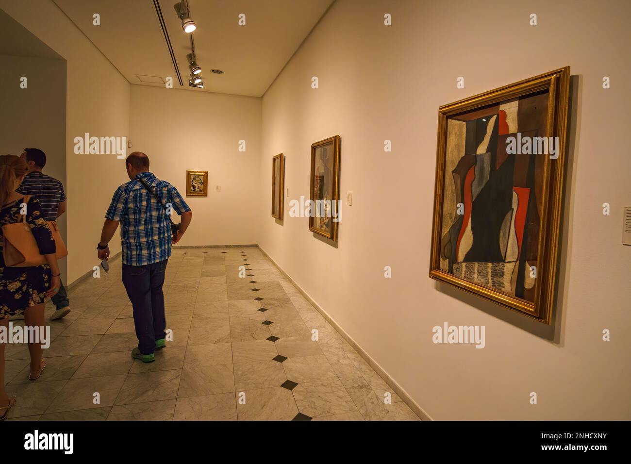 Panoramic view of the interior of Museu Picasso de Barcelona.The museum ...