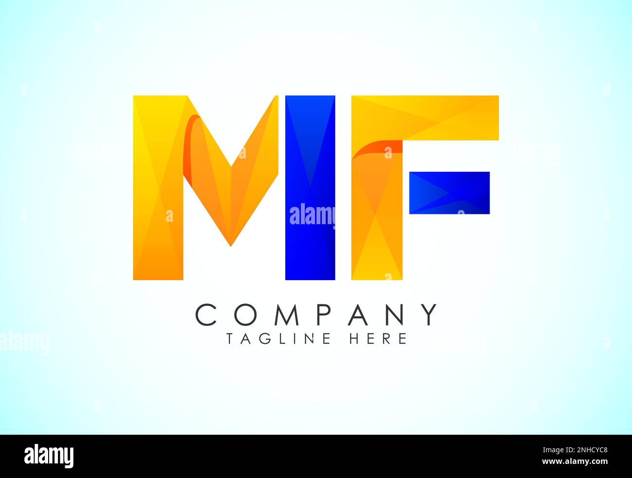 Initial Letter M F Logo Design Vector Template. Graphic Alphabet Symbol ...