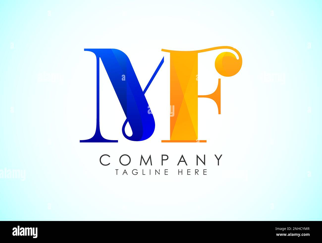 Initial Letter M F Logo Design Vector Template. Graphic Alphabet Symbol ...
