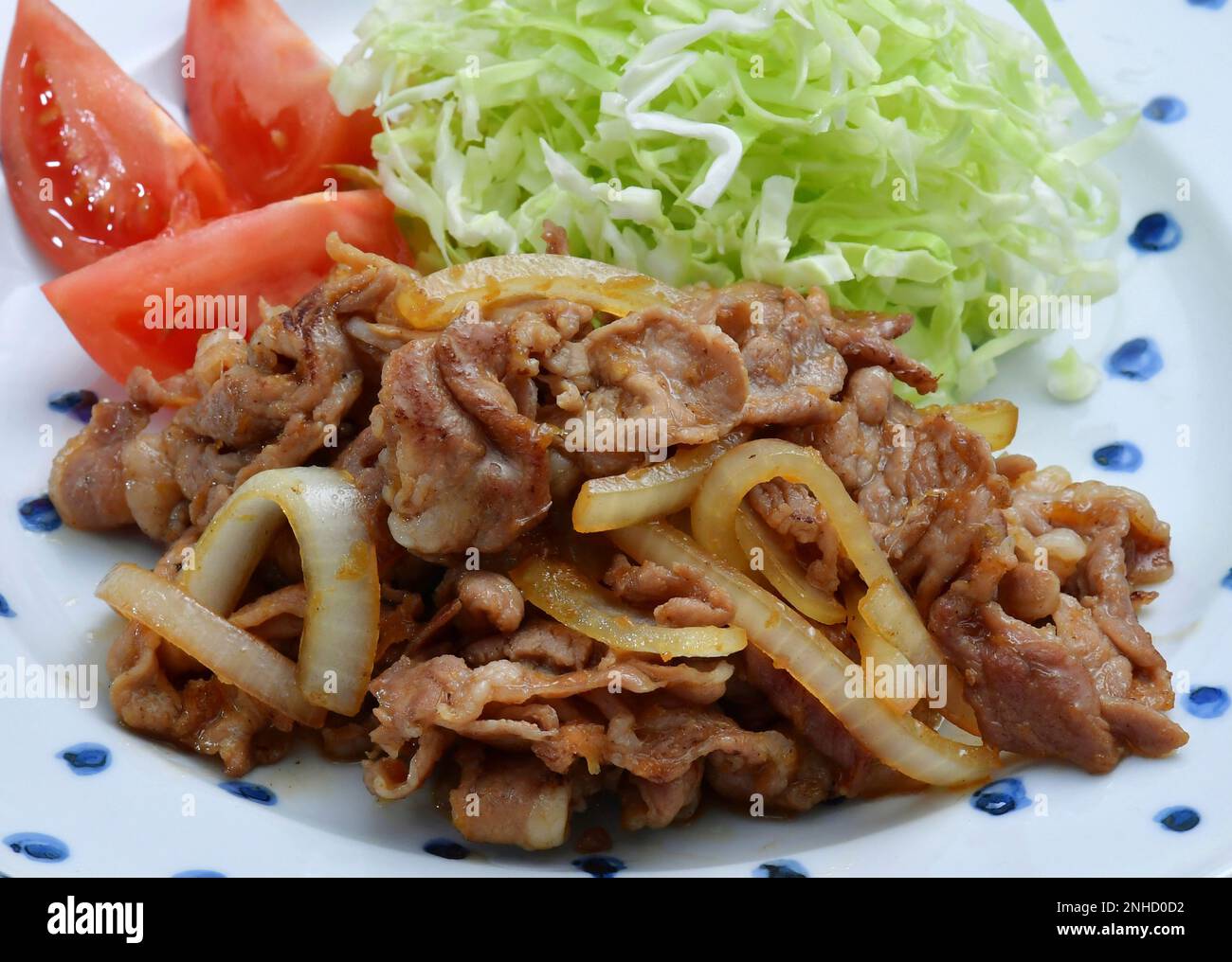 A picture shows a dish of Shogayaki in Tokyo on Jan. 17, 2023. It is ...
