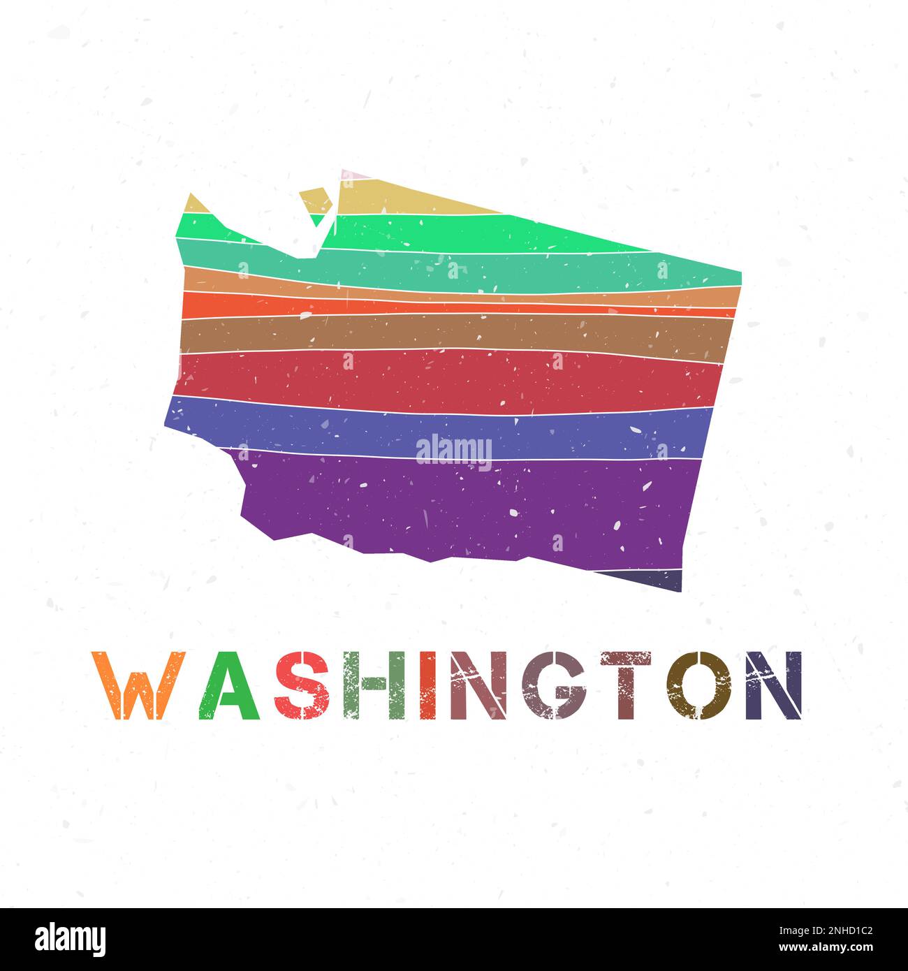 Washington map design. Shape of the US state with beautiful geometric ...