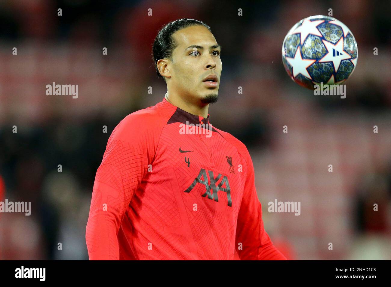 Liverpool, UK. 21st Feb, 2023. Virgil van Dijk of Liverpool during the ...