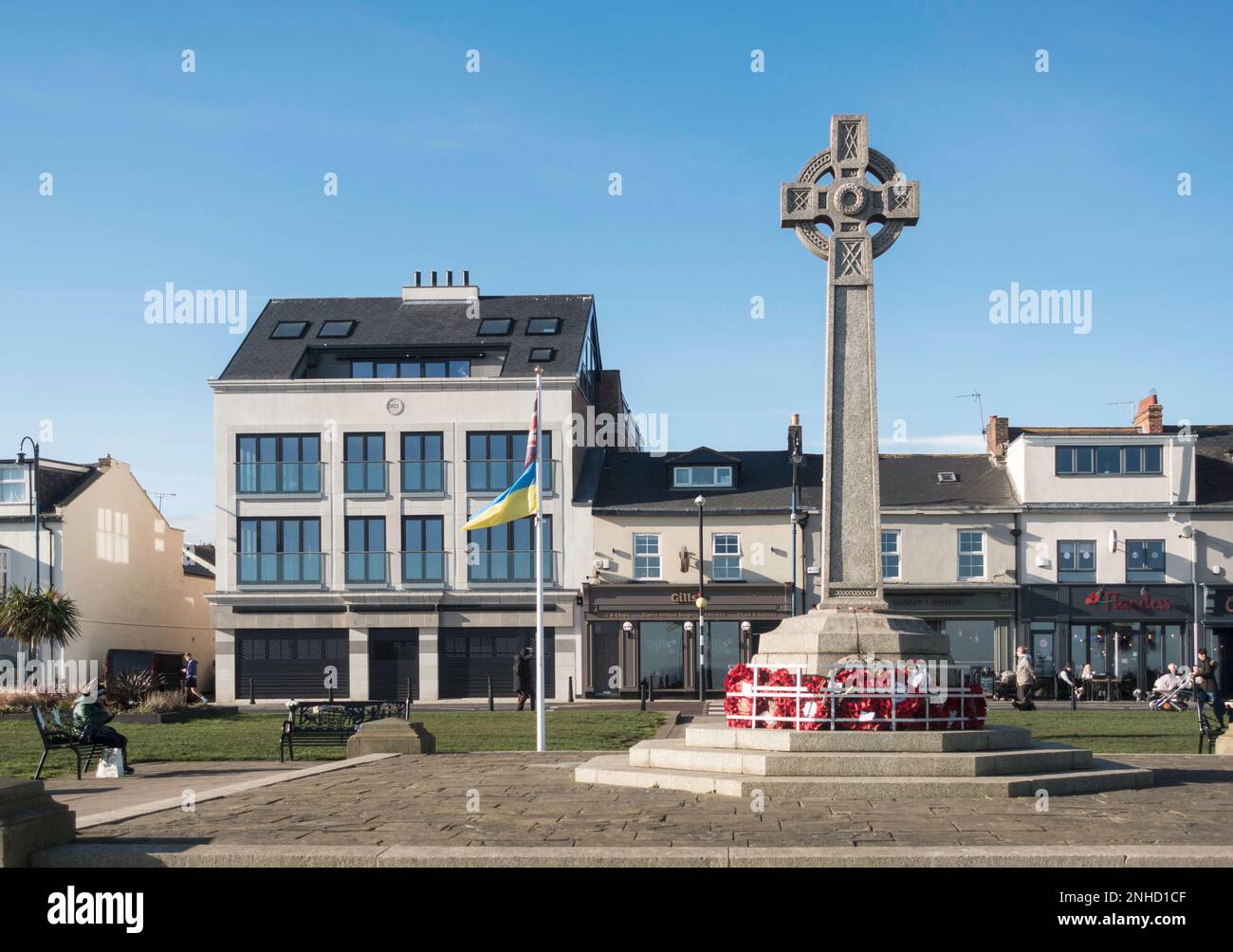 The war memorial on Seaham seafront, in Co. Durham, England, UK Stock ...