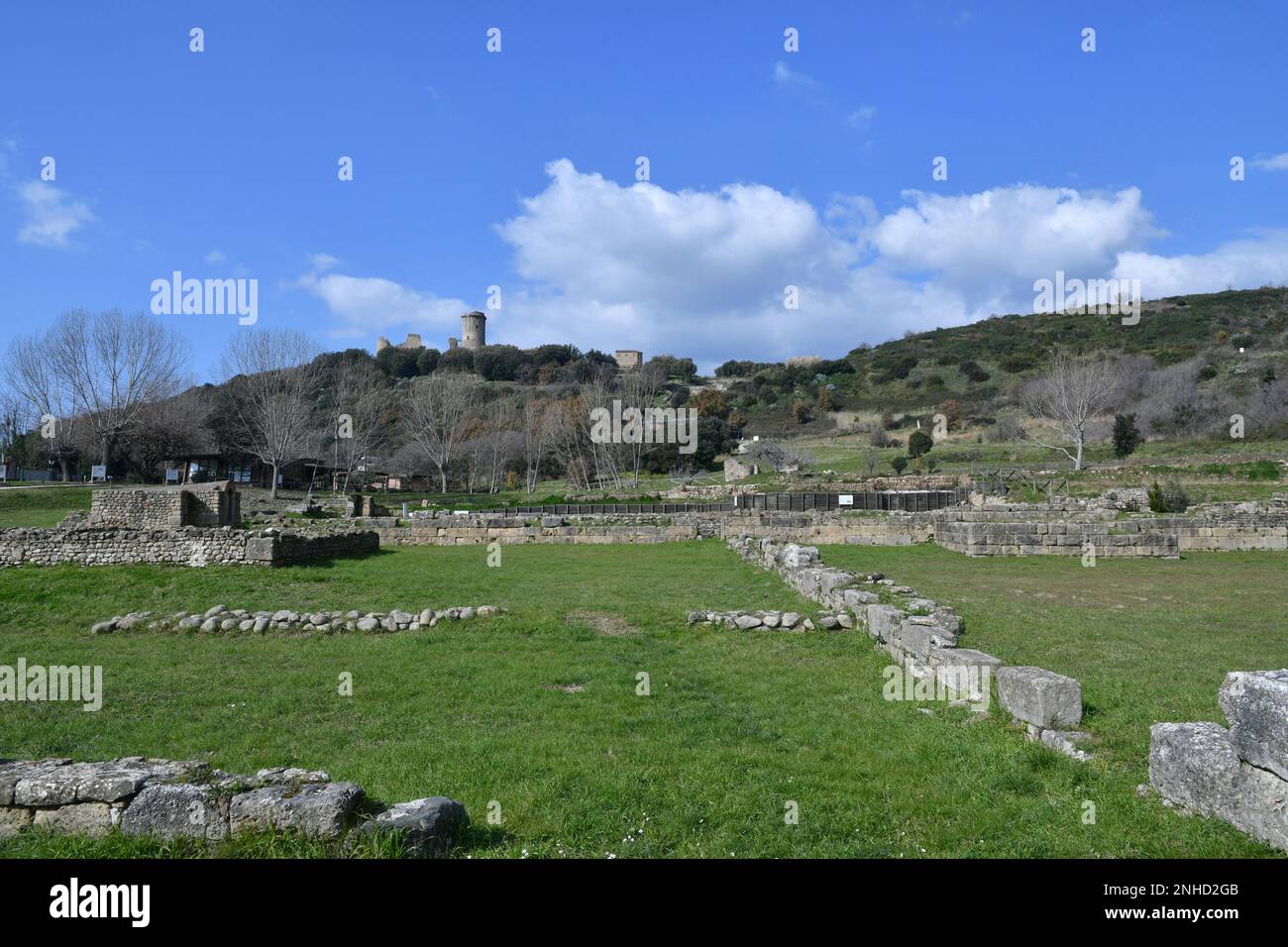 Landscape with ruins of Velia, an ancient Greco-Roman city in the ...