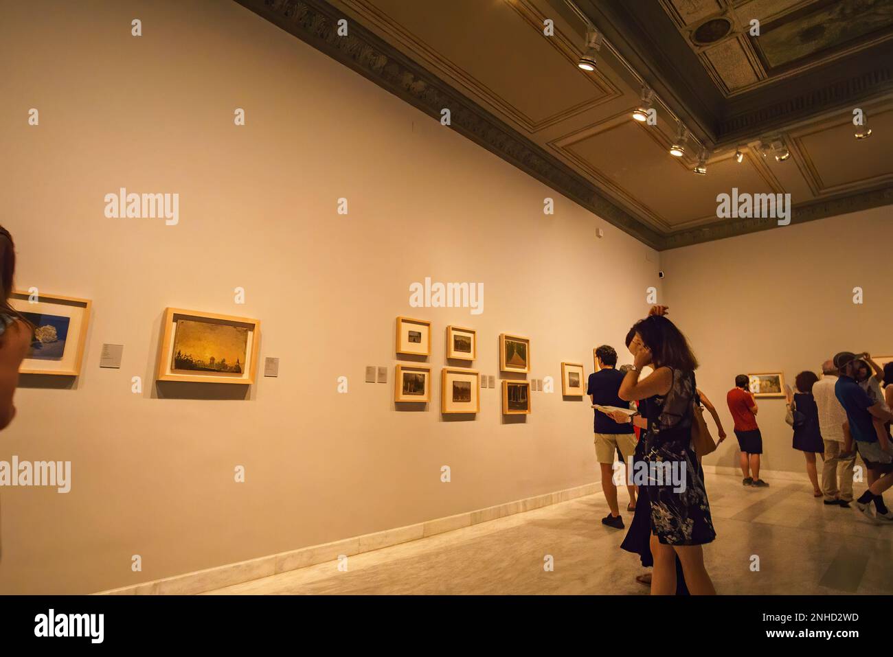 Panoramic view of the interior of Museu Picasso de Barcelona.The museum ...