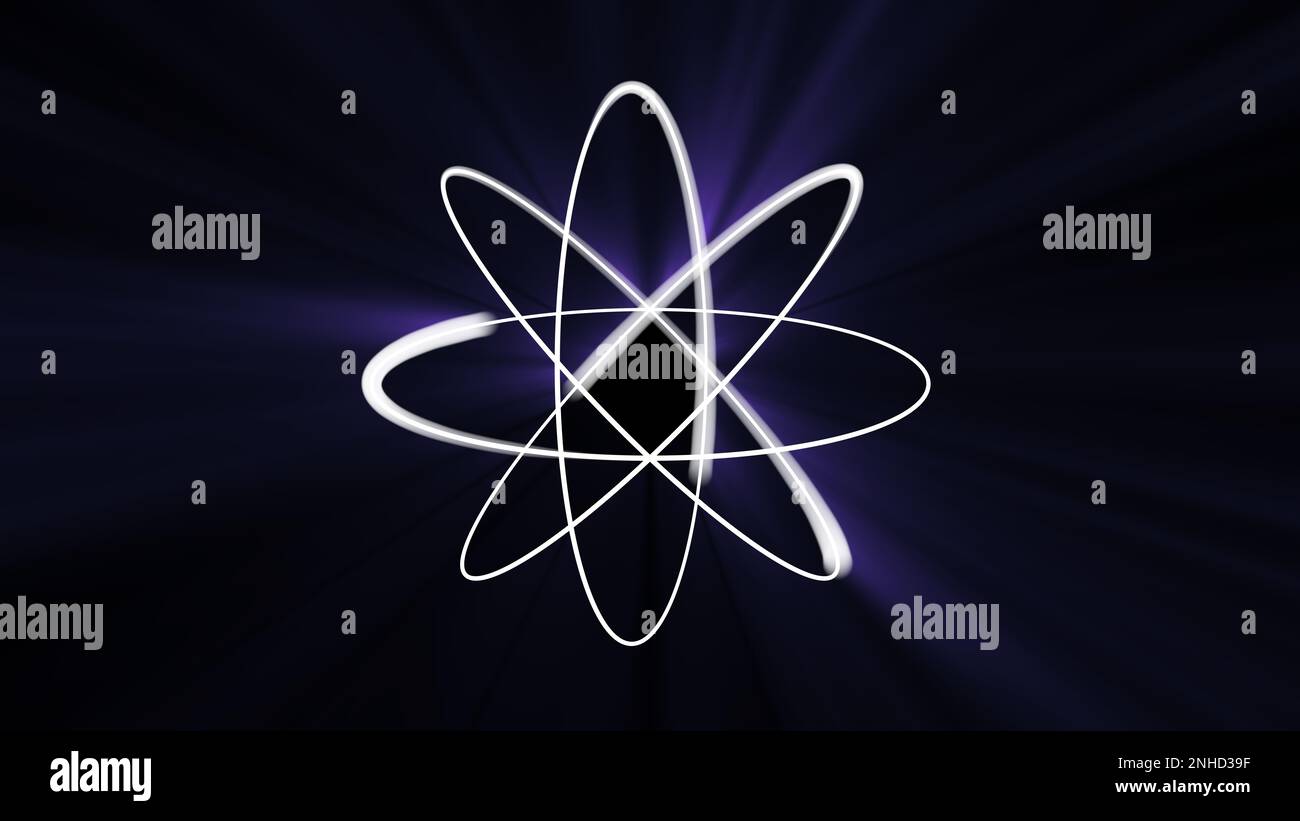 atom abstract light model, 3d illustration render Stock Photo - Alamy
