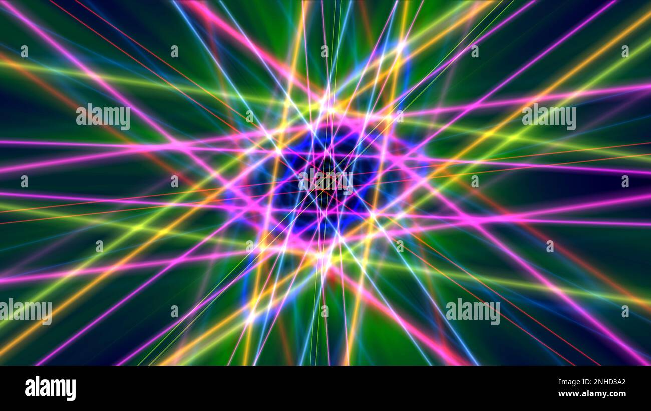 Glowing atom structure with light laser ring Stock Photo - Alamy