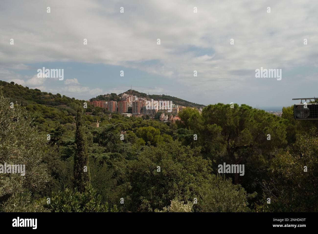 view over Barcelona from Park Gell Stock Photo - Alamy