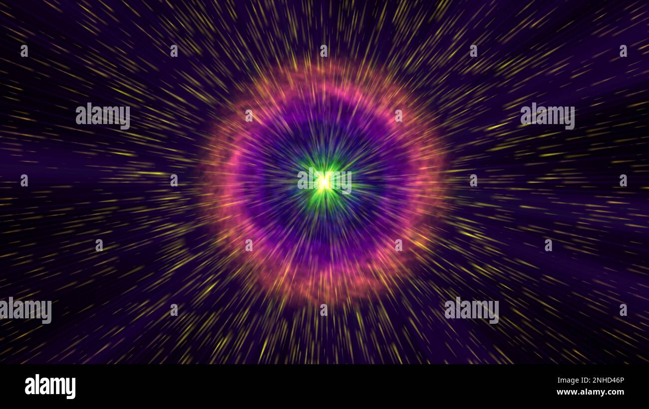 Pulsar star light in space, illustration abstract Stock Photo - Alamy