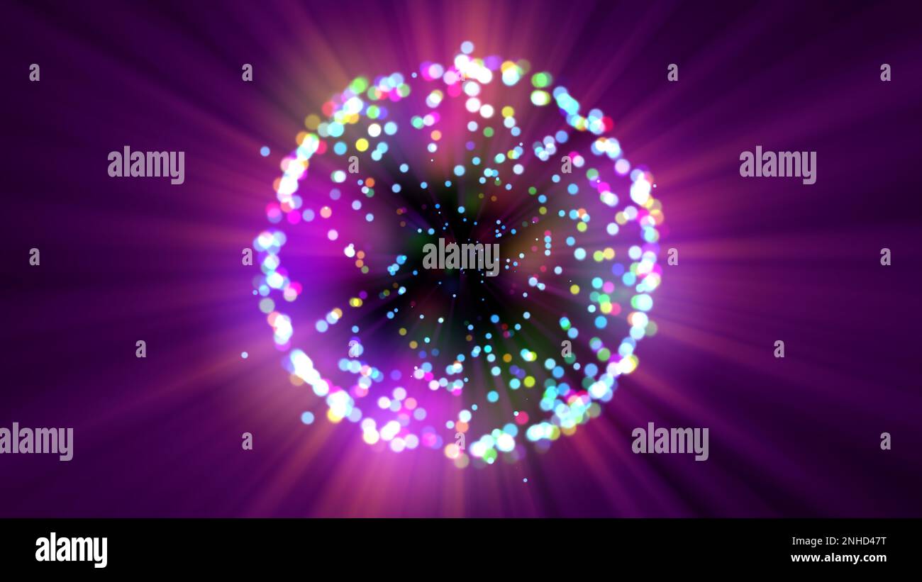 cell particle light ray color, illustration render Stock Photo - Alamy