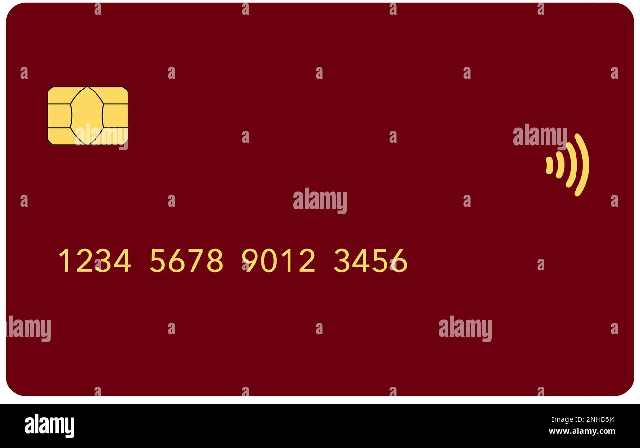 Here is generic credit card or debit card isolated on the background ...