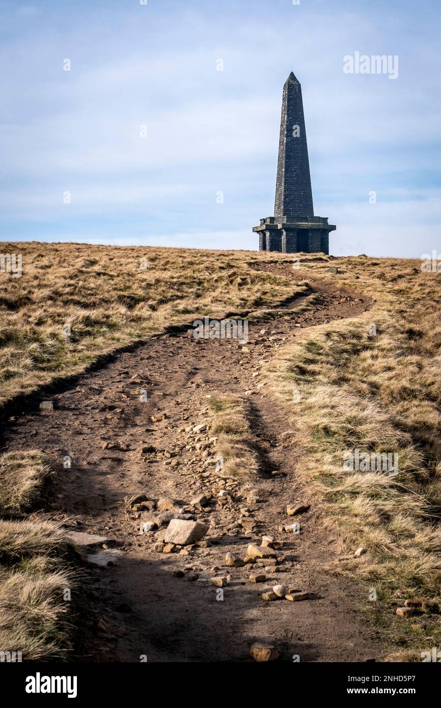 Stoodley Pike on the Pennine way, Calderdale Stock Photo - Alamy