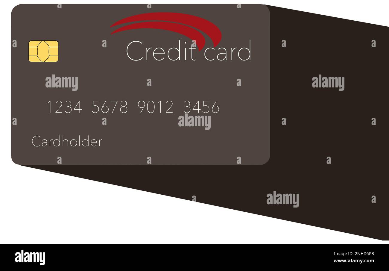 Here is generic credit card or debit card isolated on the background ...