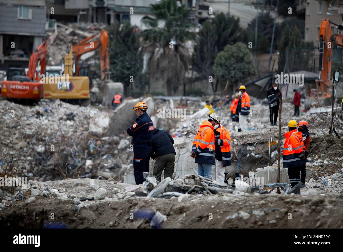 February 21, 2023, Antakya, Hatay province, Turkiye: Antakya, Turkiye. 21 February 2023. Police ...