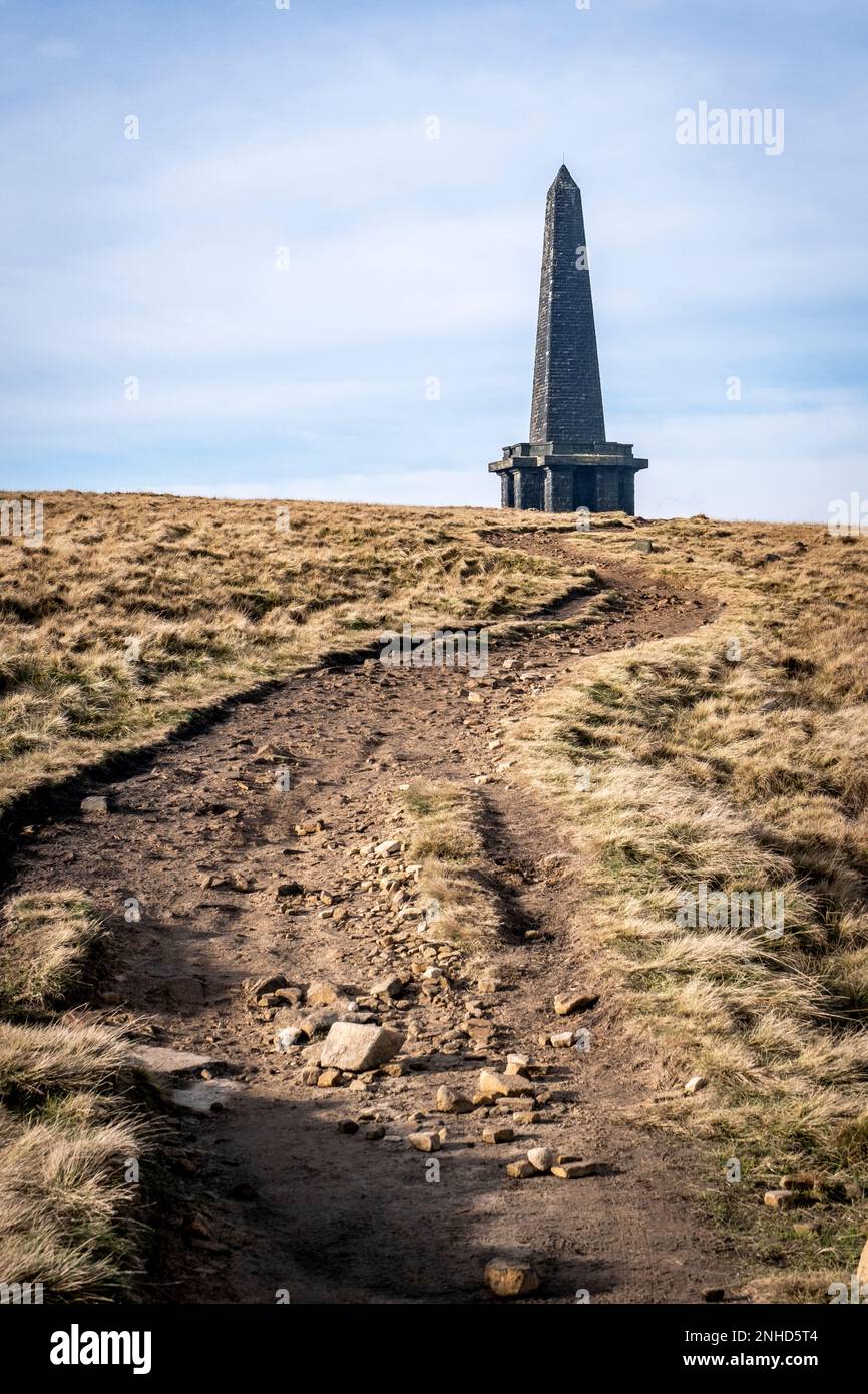 Stoodley Pike on the Pennine way, Calderdale Stock Photo - Alamy