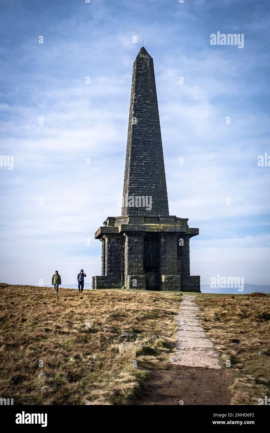 Stoodley Pike on the Pennine way, Calderdale Stock Photo - Alamy