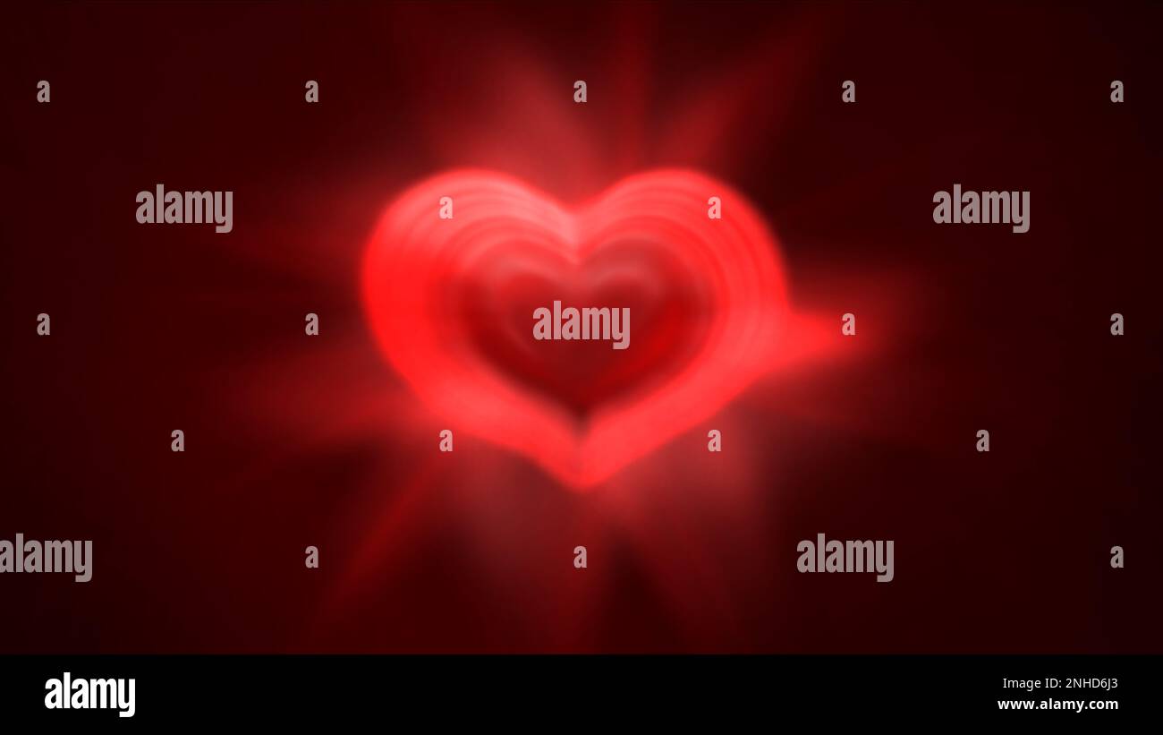 Heart Neon Glow light ray, illustration render Stock Photo - Alamy