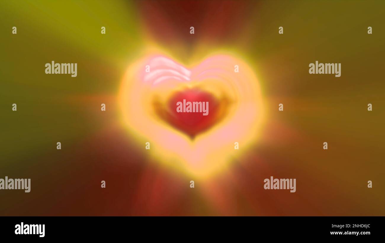 Heart Neon Glow light ray, illustration render Stock Photo - Alamy
