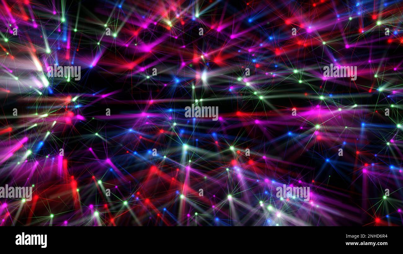 laser ray light neon rays illustration render Stock Photo - Alamy
