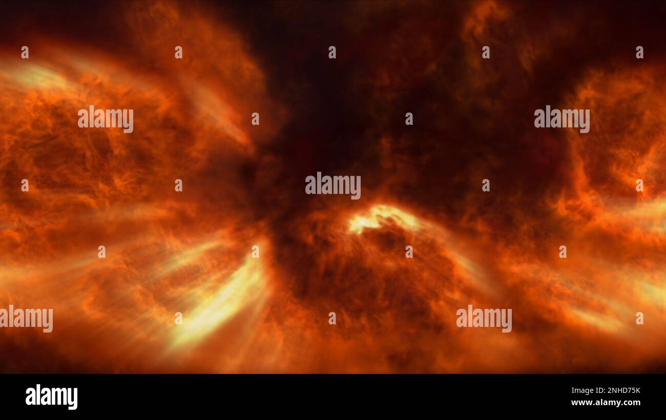 fire flame explosion in space, abstract illustration Stock Photo - Alamy