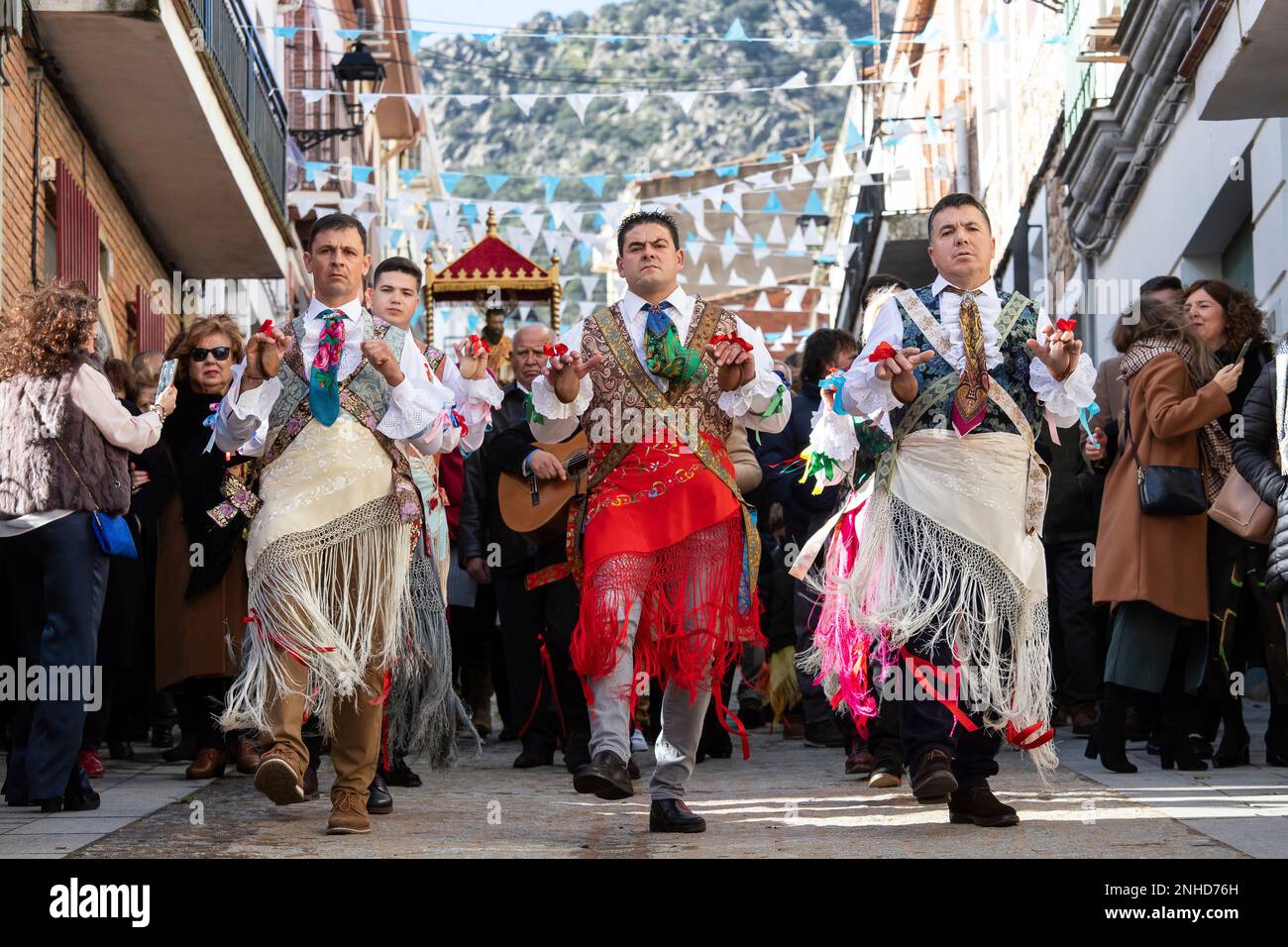 Several people dance during the celebration of 'Los danzantes de San ...