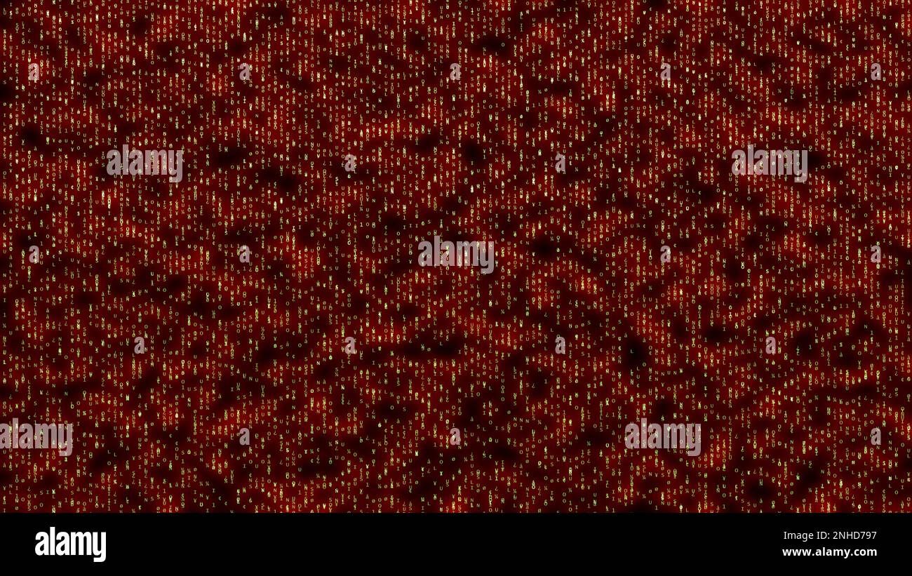 digital binary symbols like matrix style illustration background Stock ...