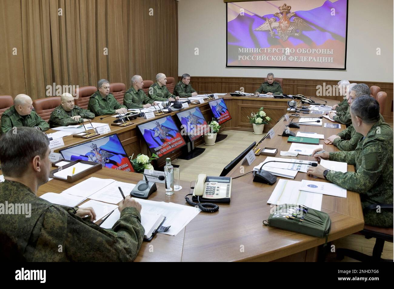 In This Handout Photo Released By Russian Defense Ministry Press