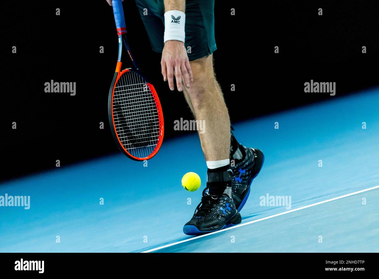 MELBOURNE, VIC - JANUARY 17: Andy Murray of the United Kingdom' s shoes ...