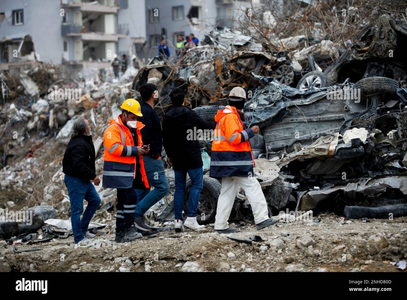 February 21, 2023, Antakya, Hatay province, Turkiye: Antakya, Turkiye. 21 February 2023. Police ...