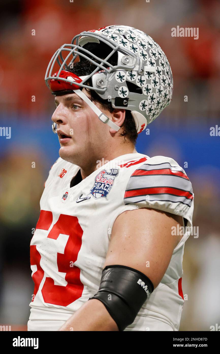 ATLANTA, GA - DECEMBER 31: Ohio State Buckeyes offensive lineman Luke ...