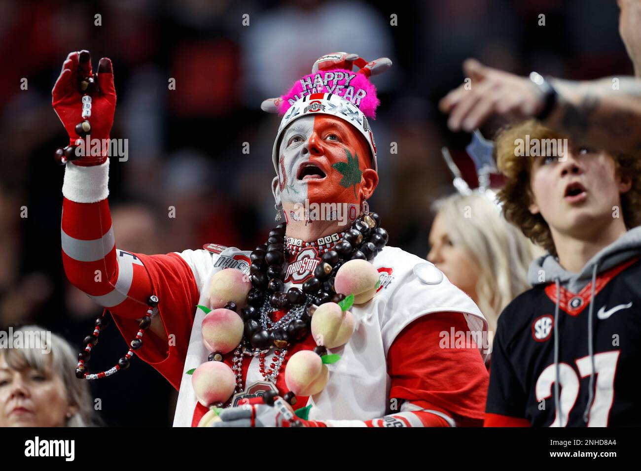 ATLANTA, GA - DECEMBER 31: Ohio State Buckeyes superfan known as Big ...